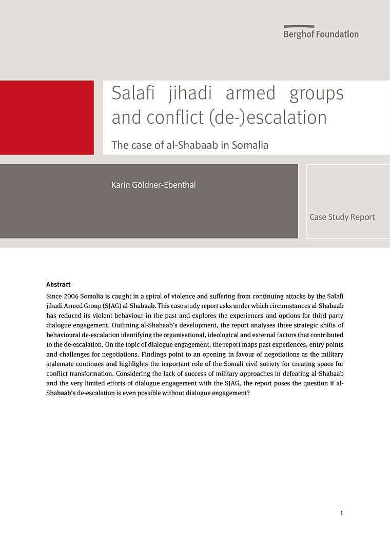 Salafi jihadi armed groups and conflict (de-)escalation - Berghof ...