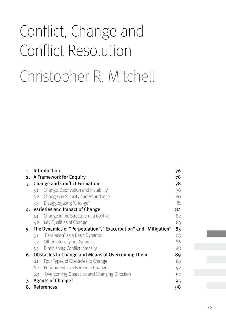 Conflict, Change and Conflict Resolution - Berghof Foundation